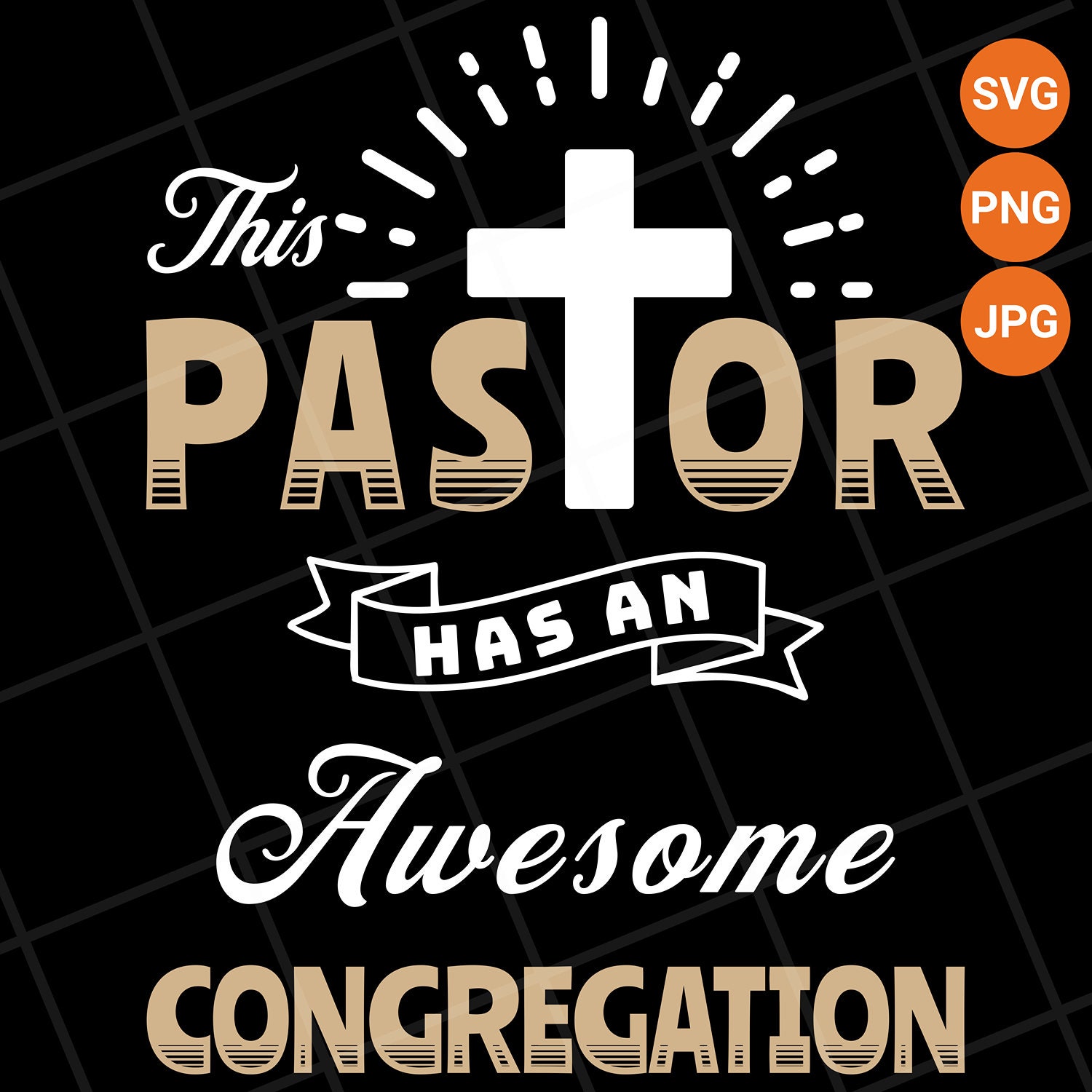 Pastor Svg, This Pastor Has an Awesome Congregation Svg Png Jpg, Great ...