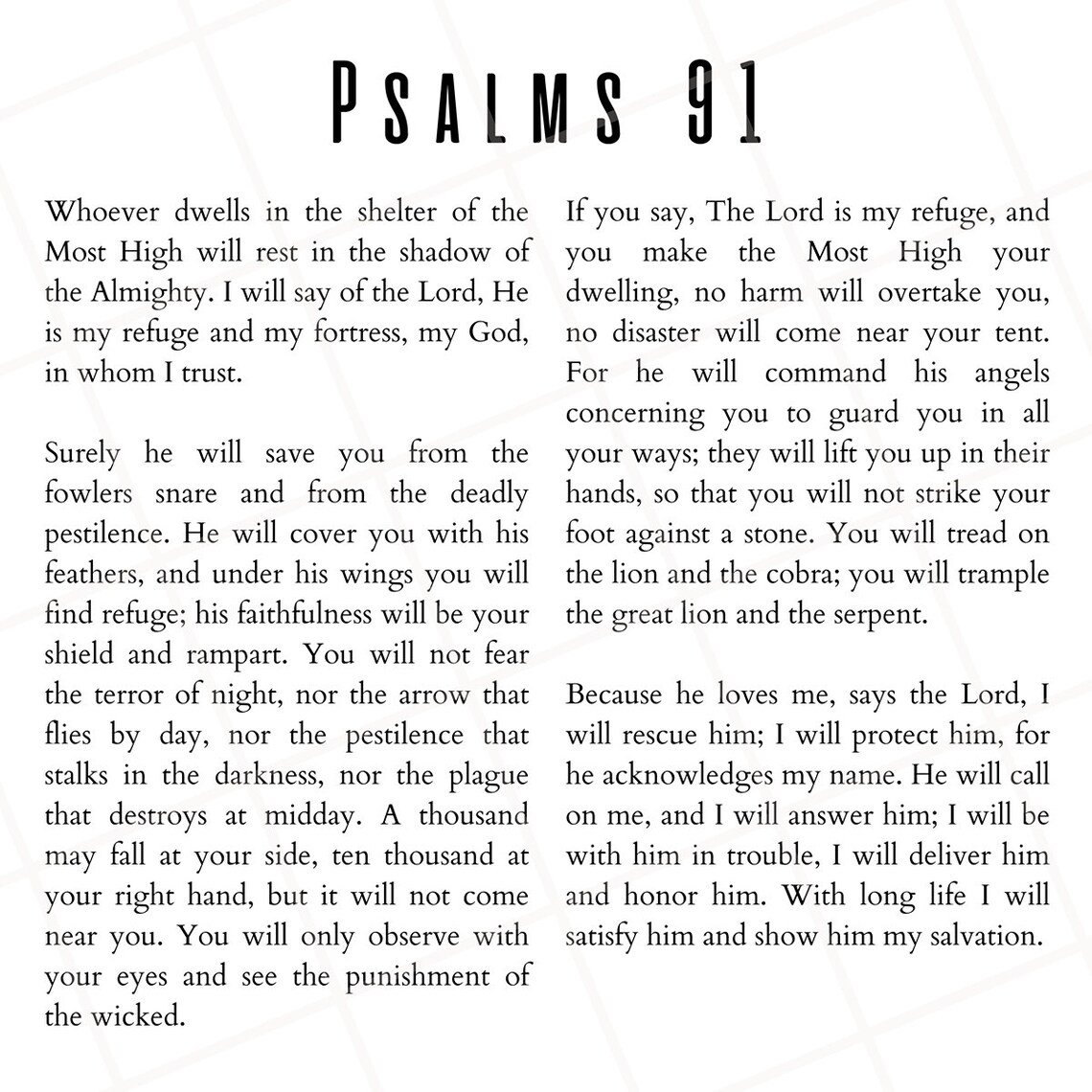 Psalm 91 Svg, Christian Print Svg,christian Wall Art Svg,christian ...