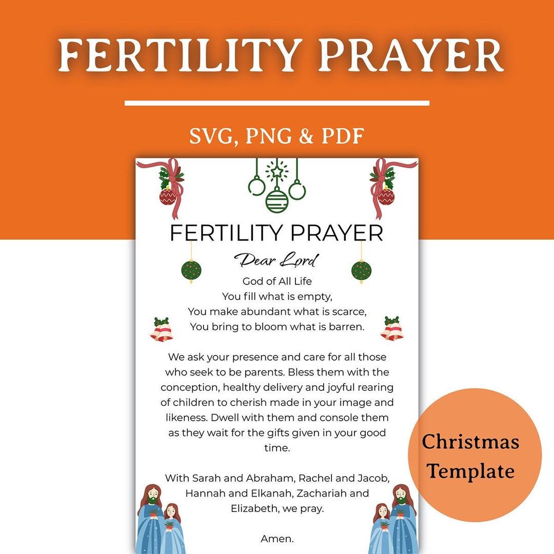 Fertility Prayer SVG PNG PDF, Gifts for Fertility, Prayer for ...