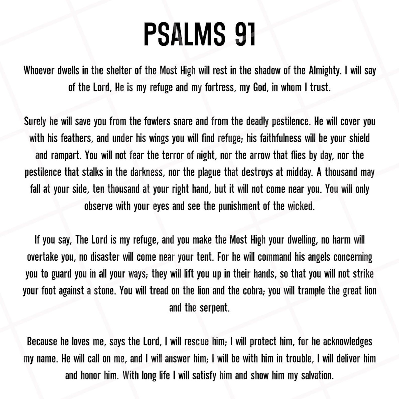 Psalm 91 SVG PNG, Bible Verse Svg for Cricut Make Signs Shirts Decals ...