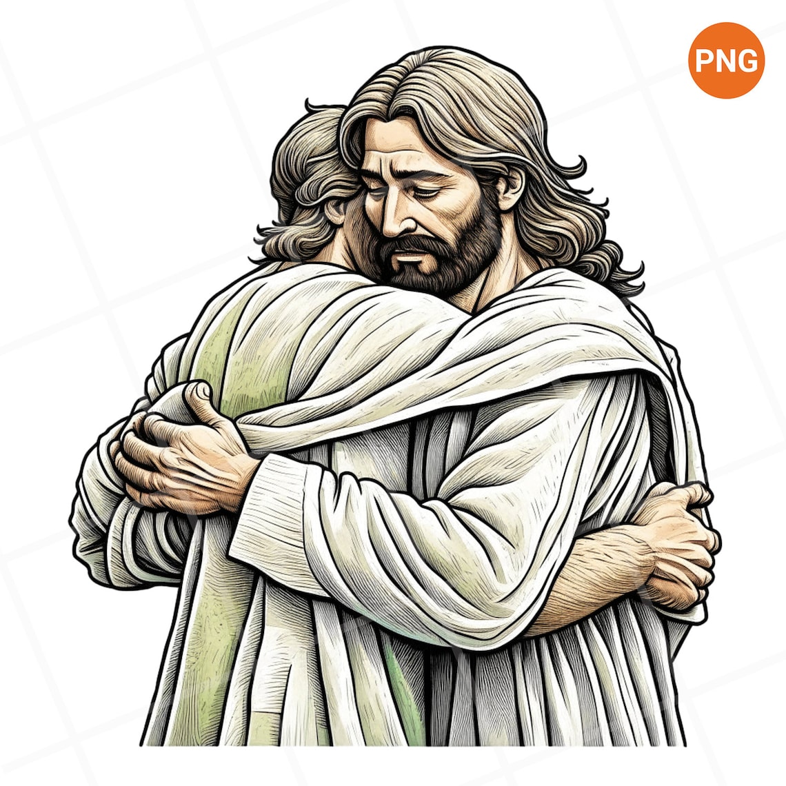 Jesus Hug Png, in the Arm of God, Jesus's Hug, Love Jesus Svg, God ...