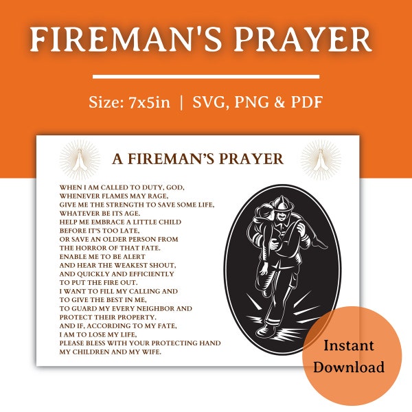 Fireman's Prayer - Etsy