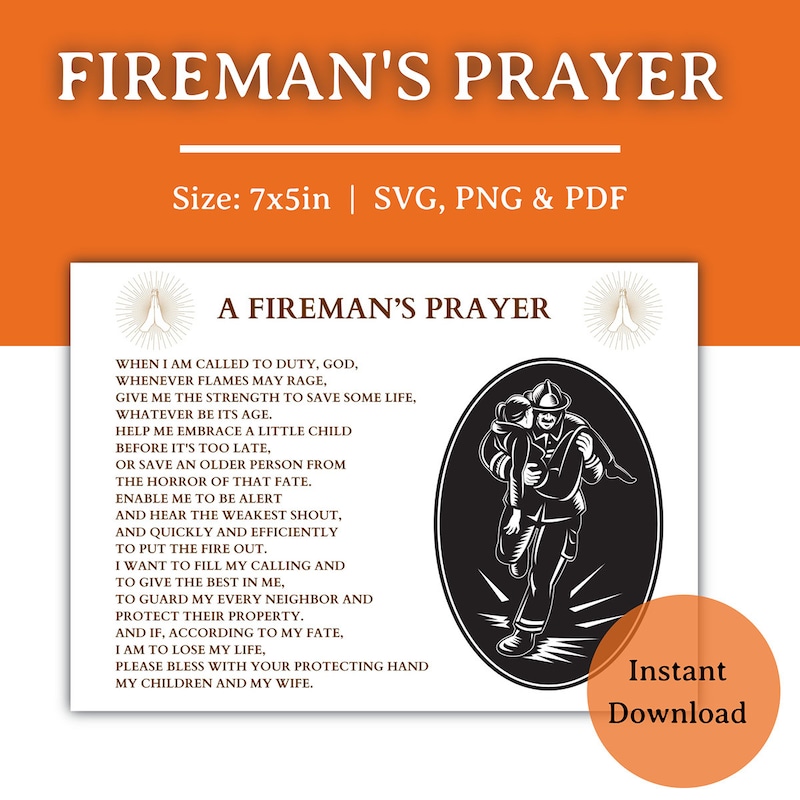 Fireman's Prayer - Etsy