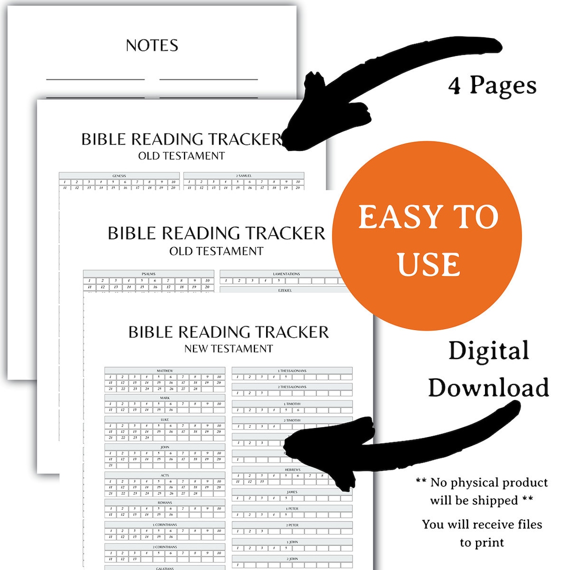 Bible Reading Checklist PDF, Bible Reading Tracker,christian Printable ...