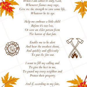 Fireman Prayer SVG PNG PDF, Fireman's Prayer Svg, Firefighter Svg ...