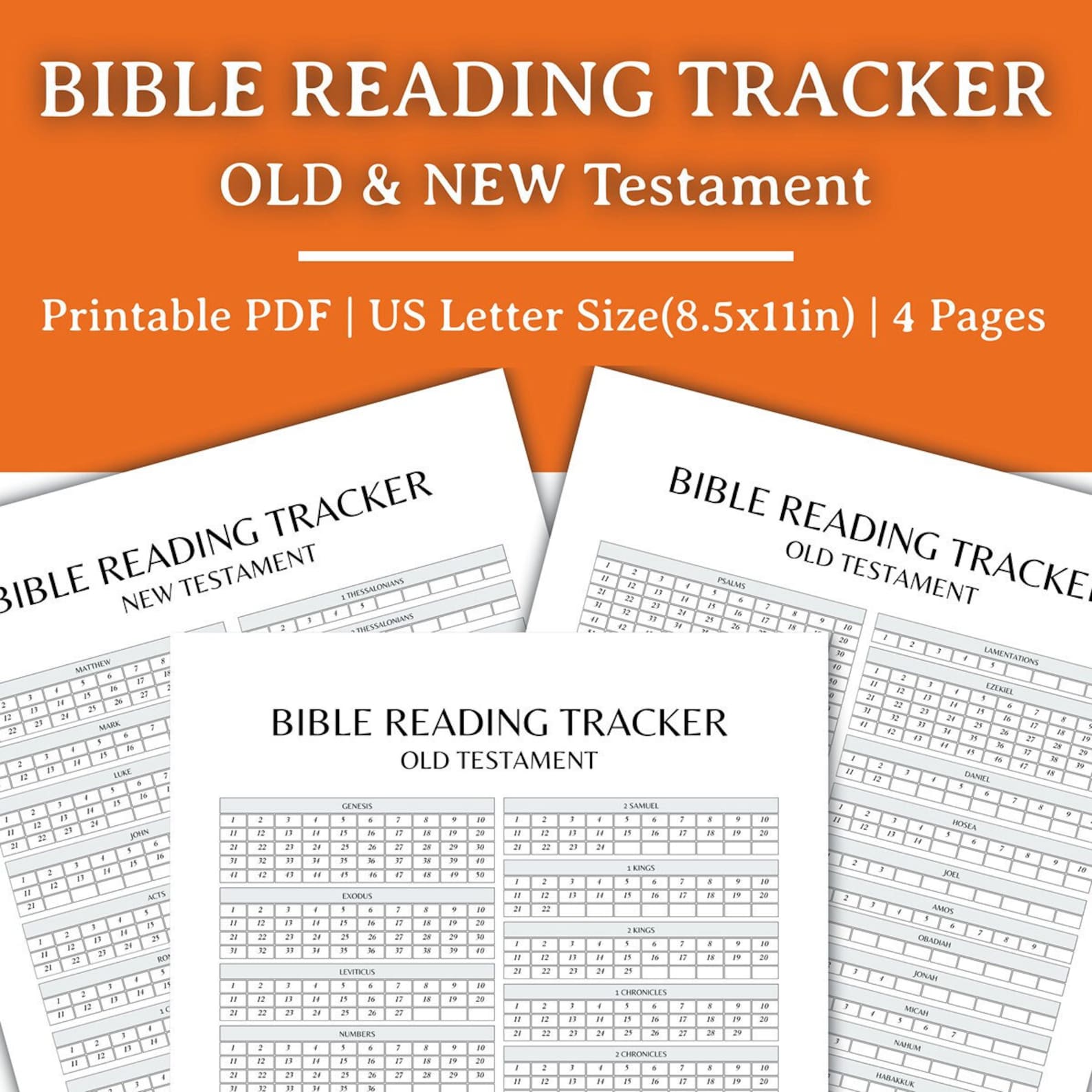 Bible Reading Checklist PDF, Bible Reading Tracker,christian Printable ...