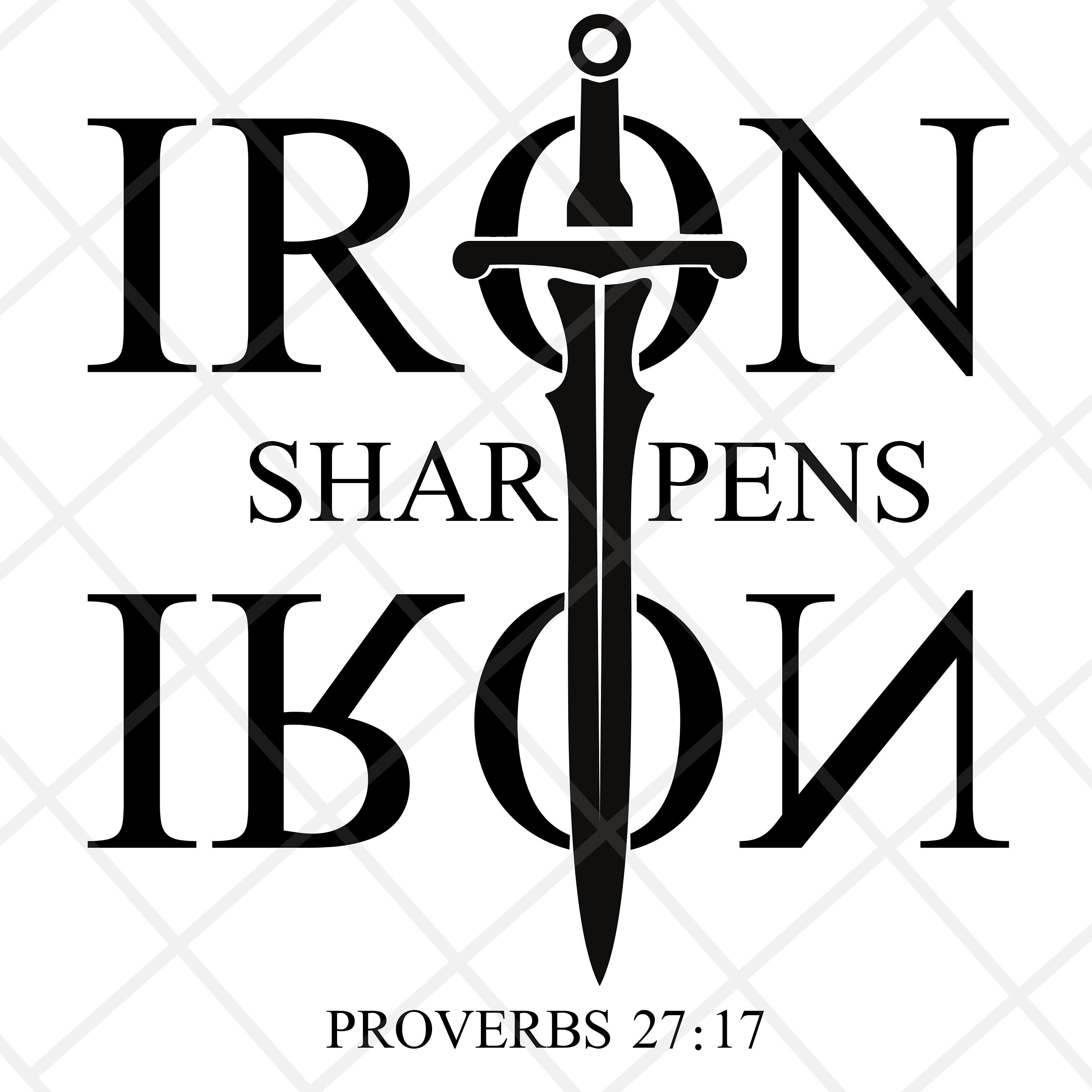 Iron Sharpens Iron PNG, Christian Men Png, Bible Verse Png, Christian ...