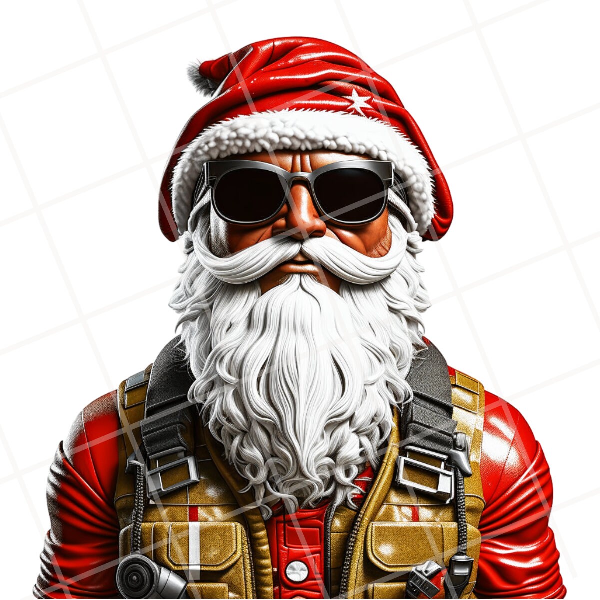 Tactical Santa PNG, Santa Claus PNG, Christmas Digital T-shirt Santa's ...