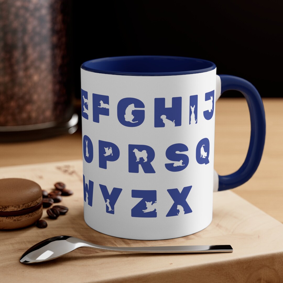 Alphabet Mug, ABC of Dogs, Animal Alphabet Mug, A-Z of Dogs, Dog Coffee ...