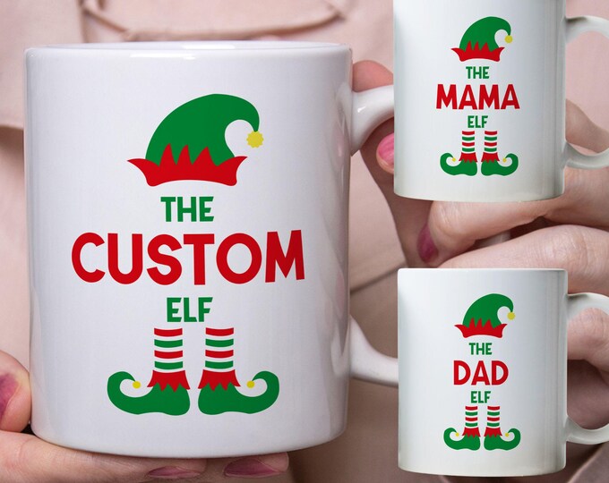 Personalized Elf Mug, Custom Christmas Mug, Holiday Gift Mug, Secret ...