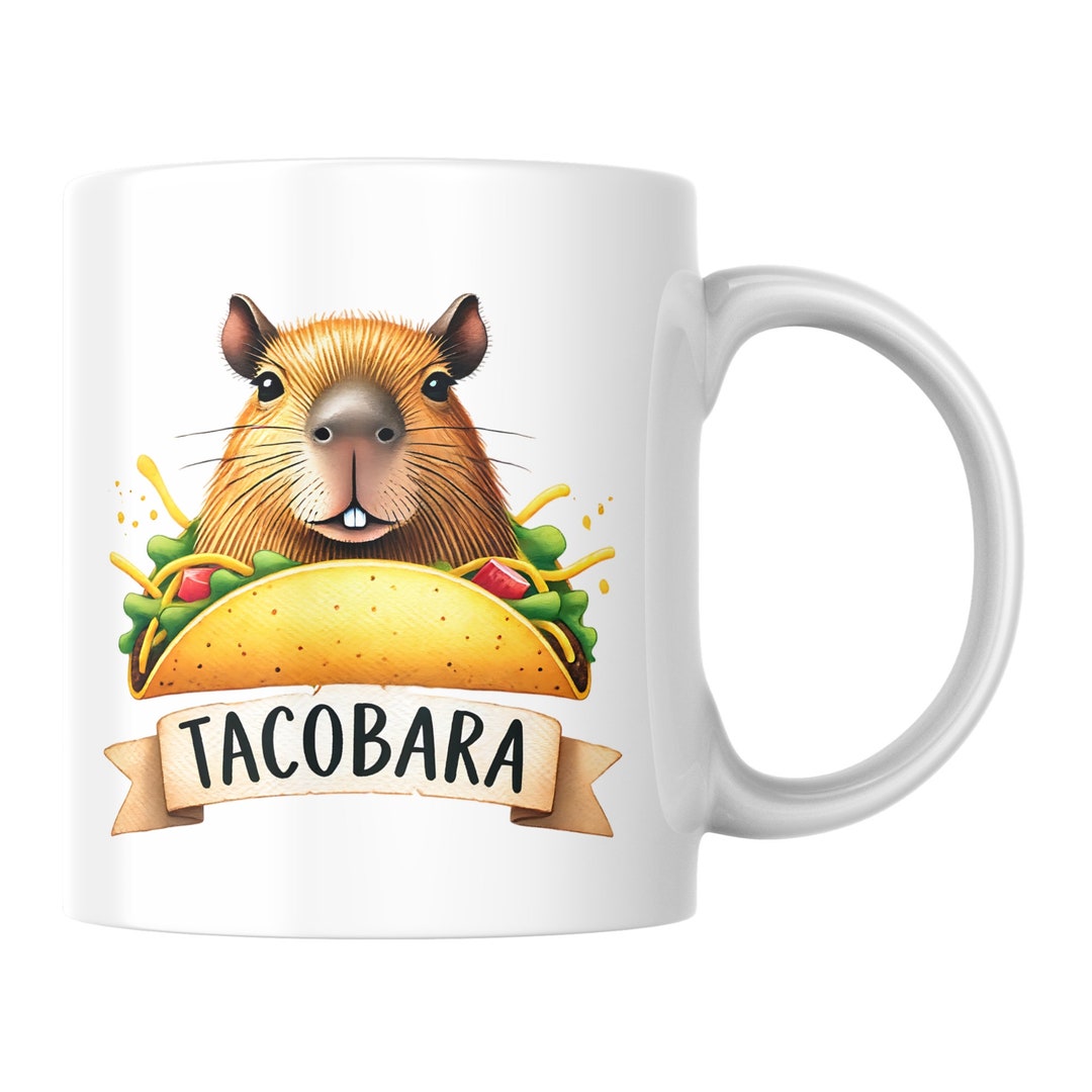 Capybara Mug, Tacobara Mug, Capybara Lover Gift, Capybara Coffee Mug ...