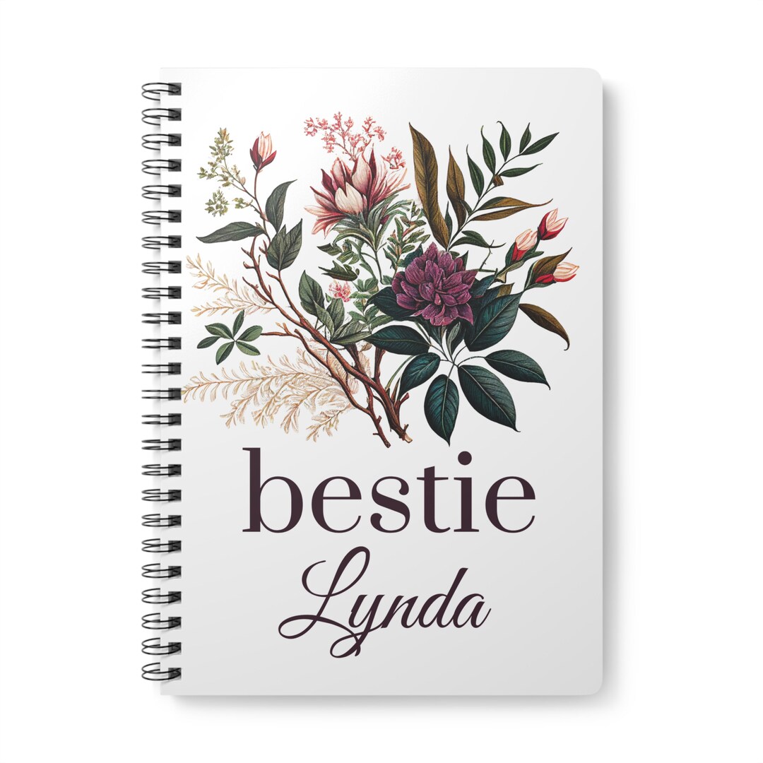 Bestie Personalised Spiral Softcover Notebook A5 Custom Name - Etsy UK