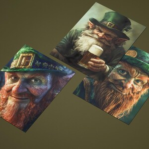12 Irish Leprechaun Digital Paper Pack, Commercial Use Junk Journal ...