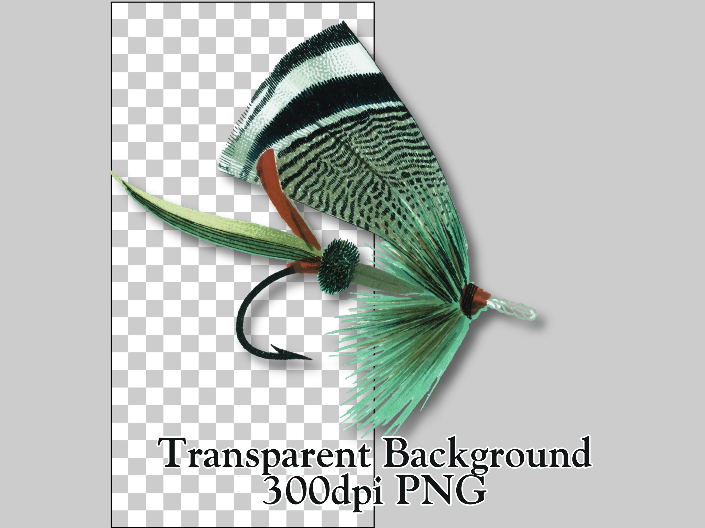 Fishing Fly Clipart Bundle, Transparent PNG Designs (digital Download ...