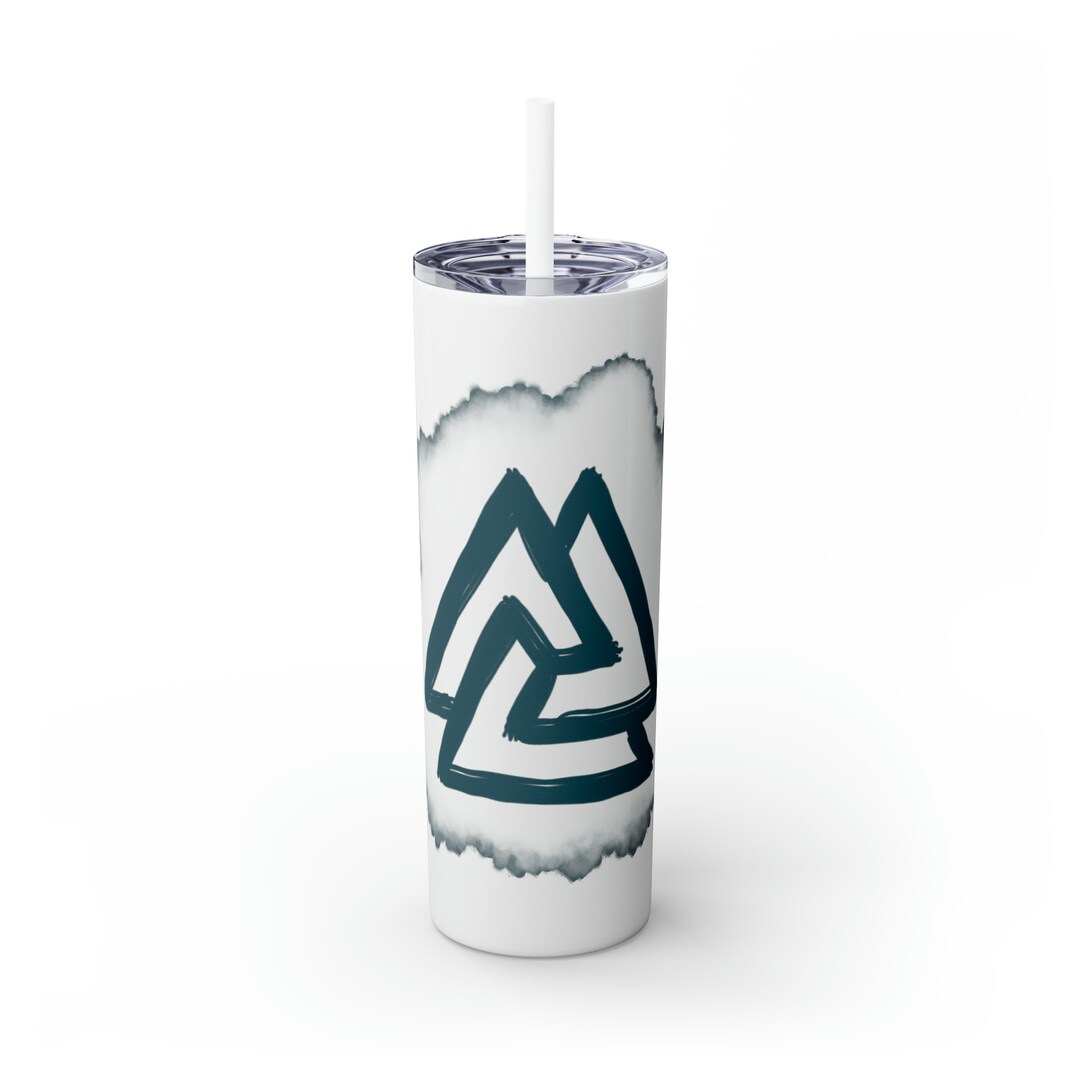 Valknut Skinny Tumbler With Straw, 20oz - Etsy