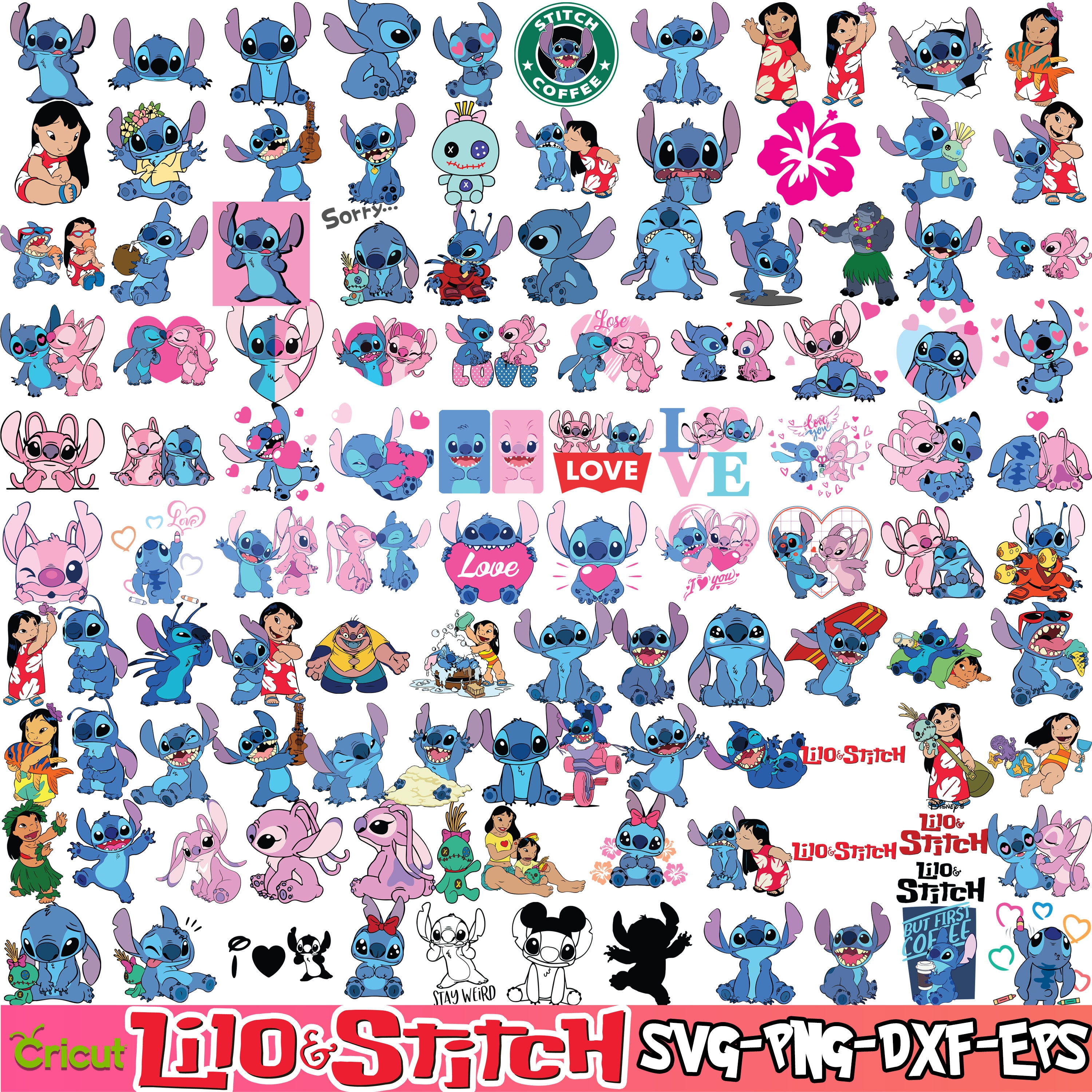 440 Lilo and Stitch Layered Bundle Files Clipart Cricut - Etsy Canada