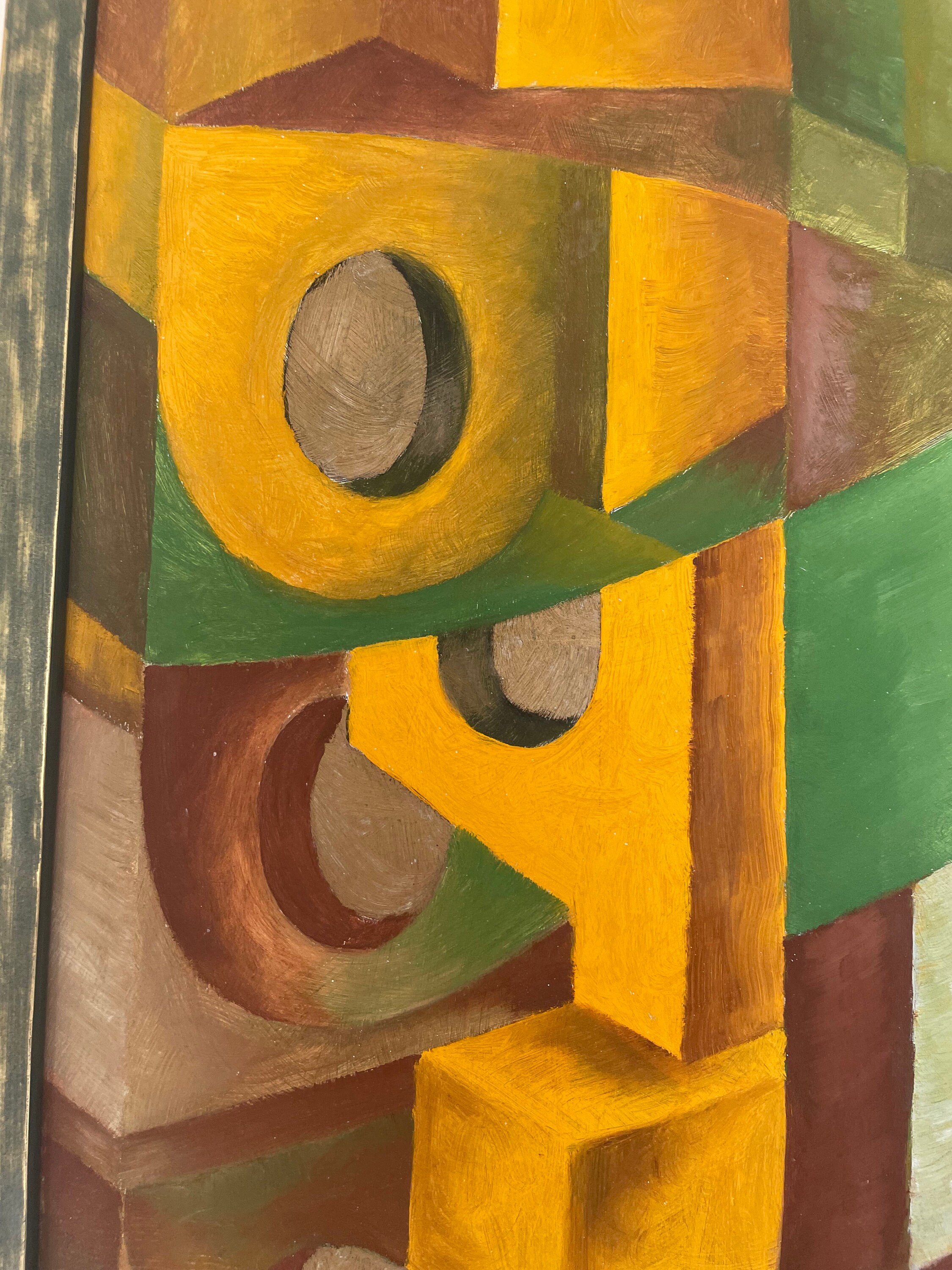 Antique 1920s Cubist Oil on Masonite Painting - Etsy