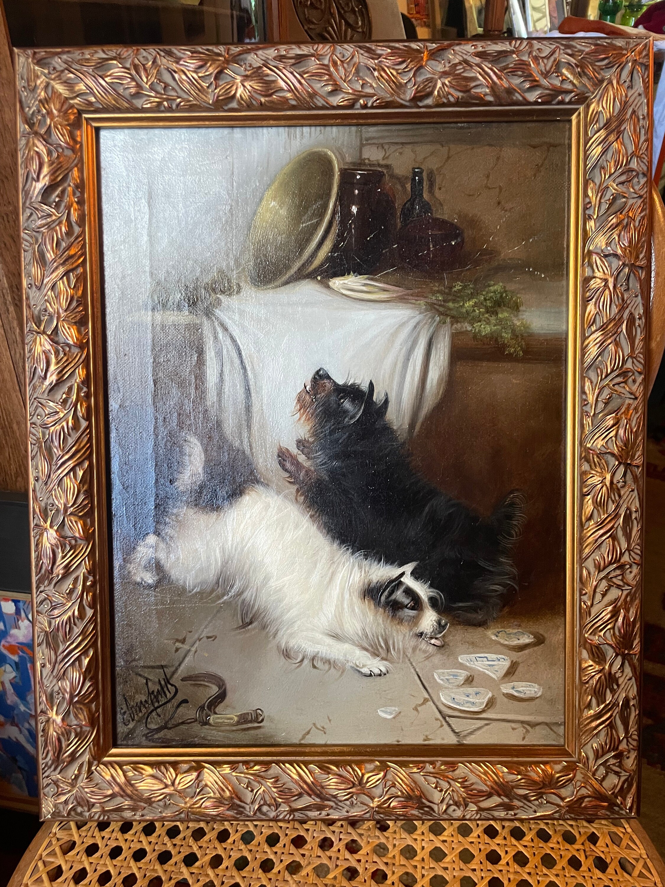 Edward Armfield, british, 1817-1896, Terriers Making Mischief Original ...