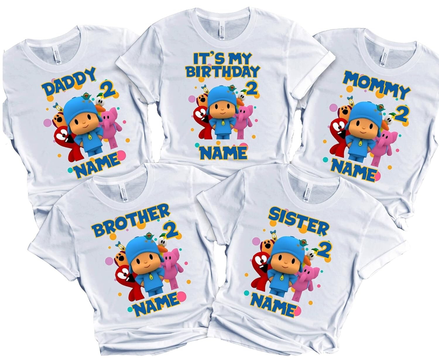 Pocoyo Birthday Shirt Pocoyo Family Matching Birthday Shirts - Etsy