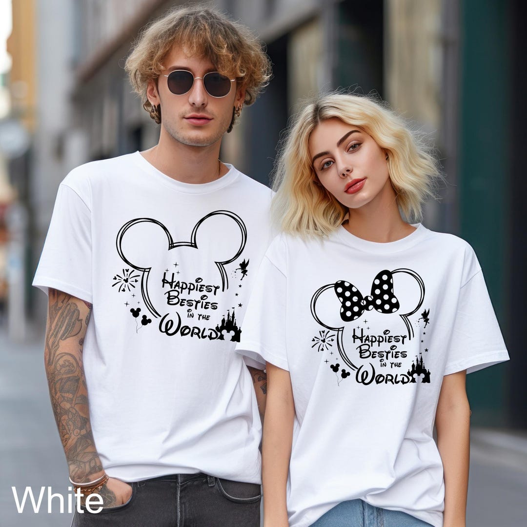 Disney Happiest Besties in the World Shirt, Comfort Colors Disney Shirt ...