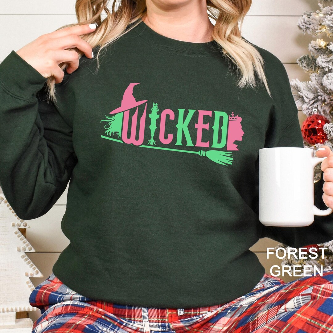 Wicked the Movie Sweatshirt, Wicked B\roomstick Sweatshirt, Pink Goes ...