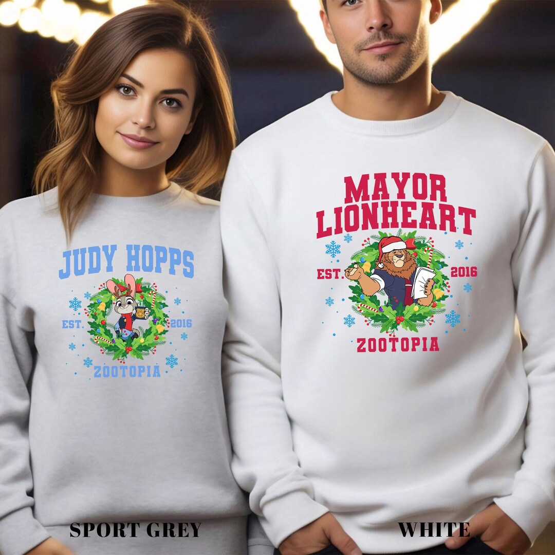 Christmas Custom Disney Zootopia Sweatshirt, Disney Xmas Hoodie ...