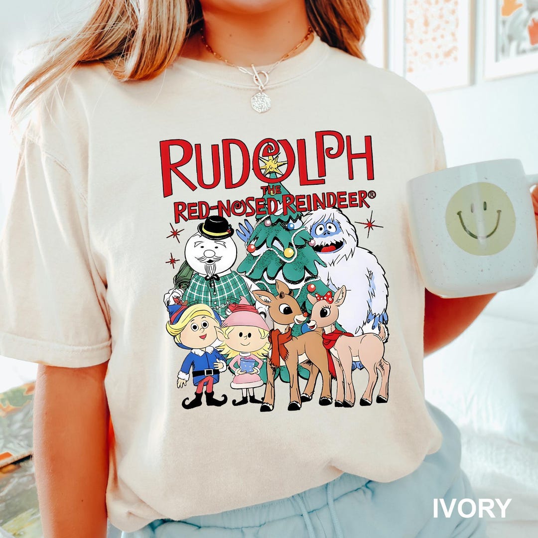 Vintage Rudolph the Red Nosed Reindeer Shirt, Santa Rudolph Christmas ...