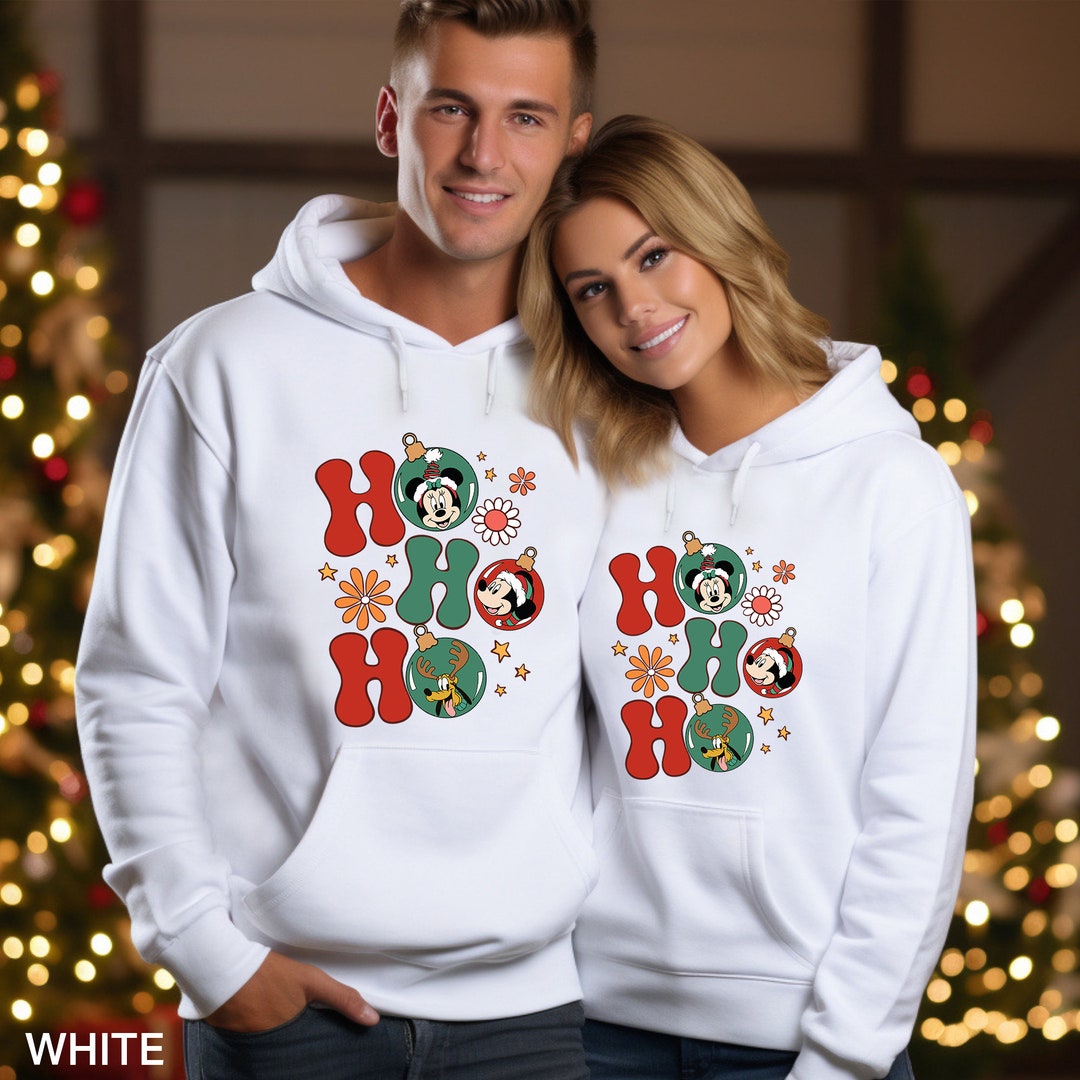 Disney Ho Ho Ho Mickey Minnie Pluto Unisex Christmas Hoodie - Etsy