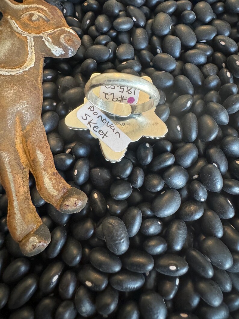 Sterling Silver & Kingman Turquoise Star Ring - Etsy