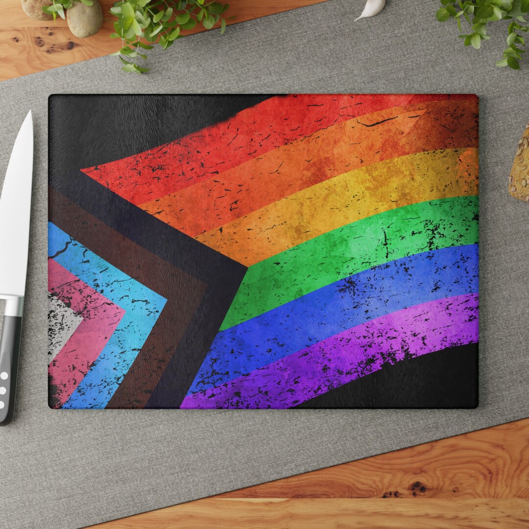 Progress Pride Flag Cutting Board LGBTQ Pride Chopping Board - Etsy