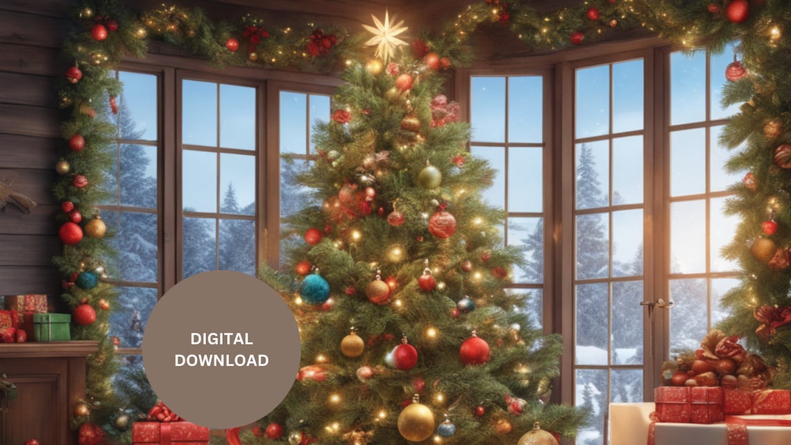 Christmas Virtual Background - Zoom & Teams - Etsy