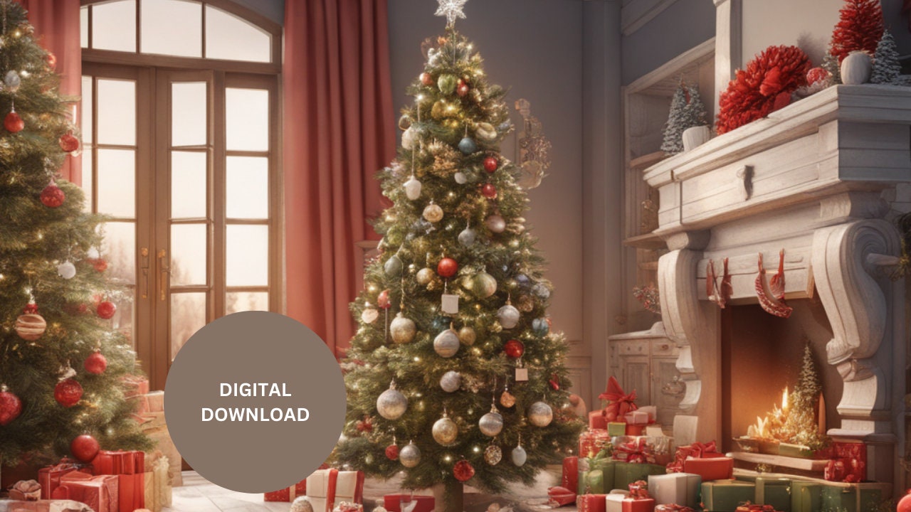 Christmas Virtual Background - Zoom & Teams - Etsy