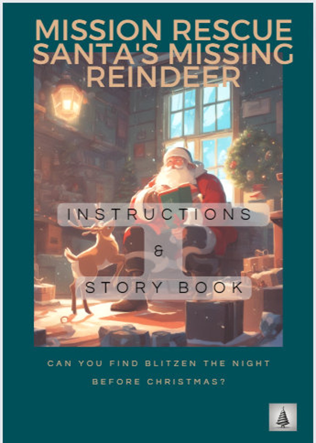 Printable Holiday Game Mission Rescue Santa's Missing Reindeer Family ...