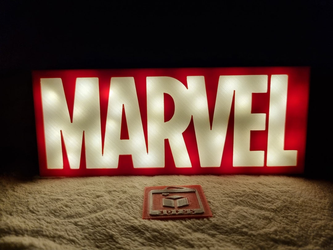 Marvel Logo Light Frame Lamp Sign - Etsy