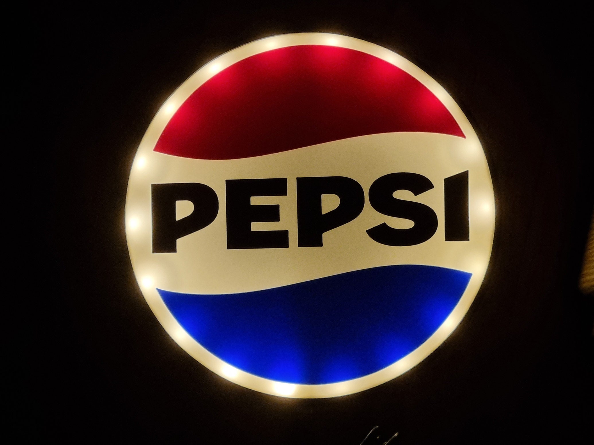 PEPSI Logo Light Frame Lamp Wall Sign - Etsy