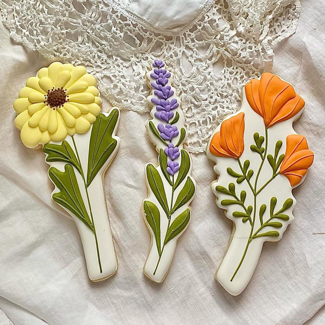 Cookie Cutters: Long Stemmed Wildflowers (daisy, Poppy and Lavender) - Etsy