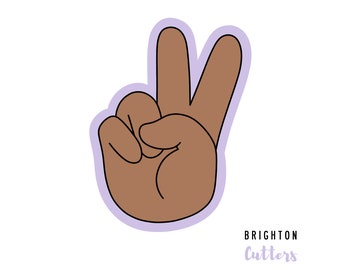 Peace Hand Sign Emoji Cookie Cutter - Etsy