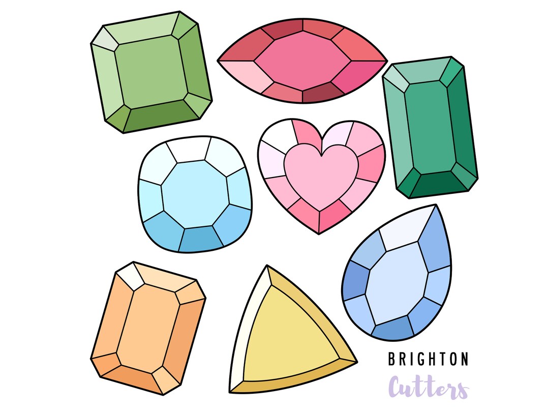 Gem Shapes Set of 8 Cookie Cutters - Etsy