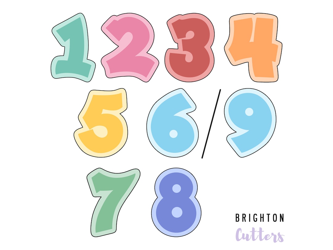 Whimsical Numbers Cookie Cutters - Etsy