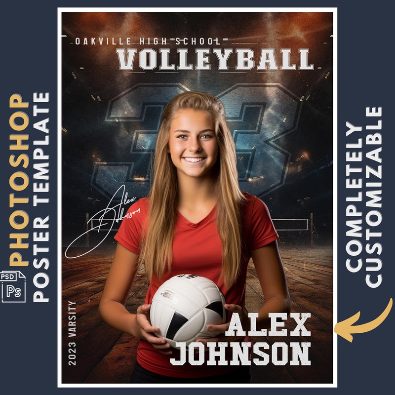 Senior Volleyball Banner Template - Etsy