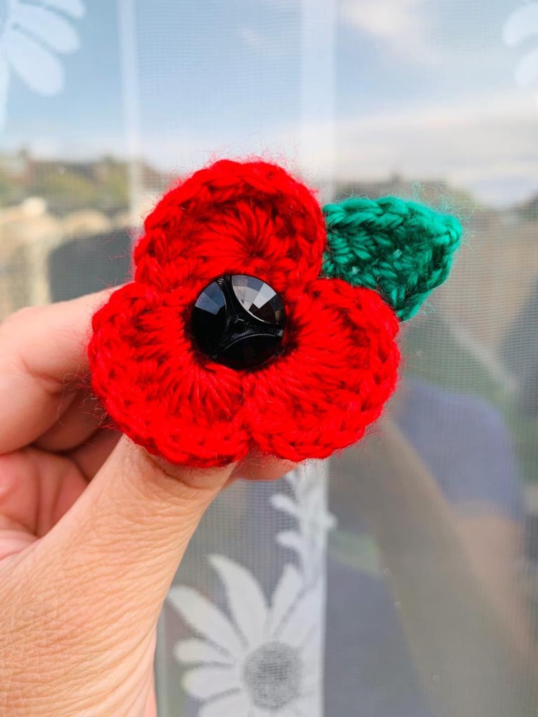 Red Poppy Flower Brooch Remembrance Day Small Poppy Flower - Etsy