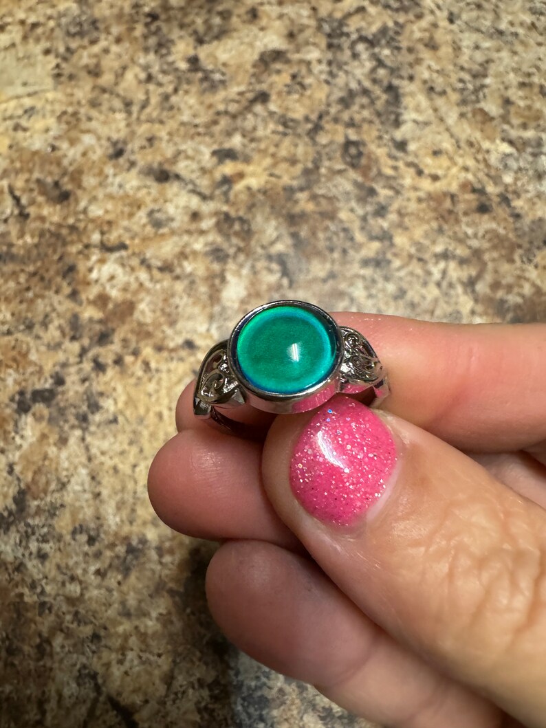 Unique Vintage Mood Ring Retro Color Changing Emotion Ring With ...