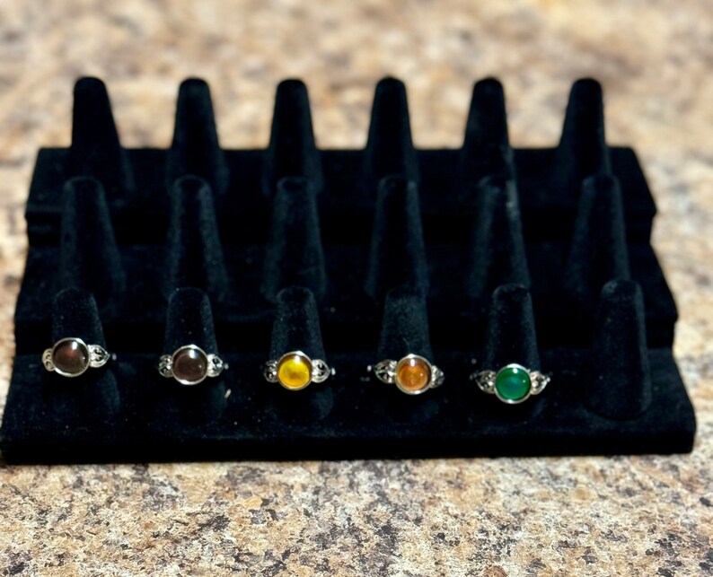 Unique Vintage Mood Ring Retro Color Changing Emotion Ring With ...