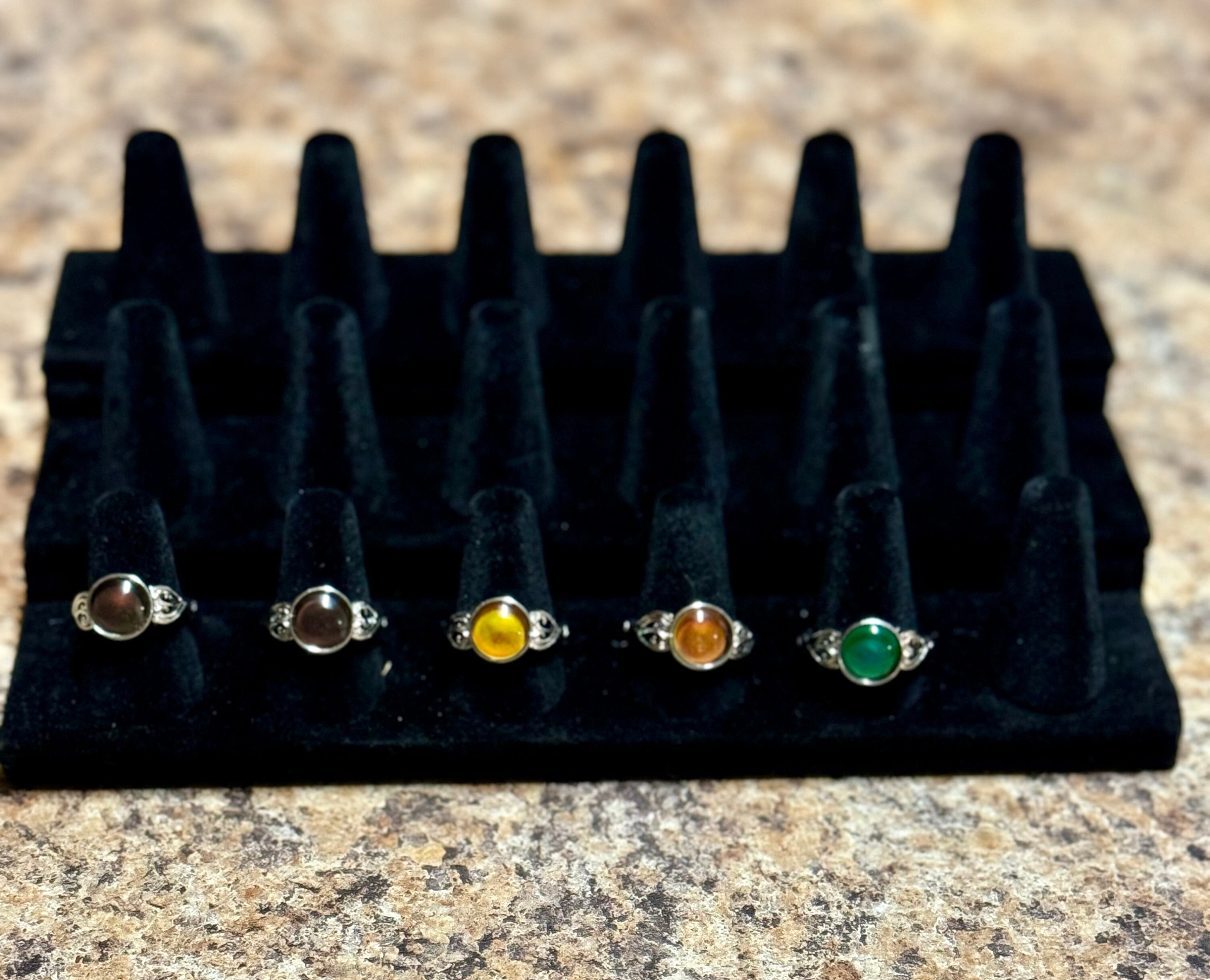 Unique Vintage Mood Ring Retro Color Changing Emotion Ring With ...