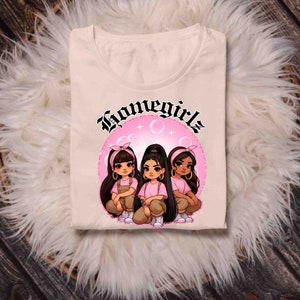 Homegirlz Chicana Cholas Trio Oldschool Pink Backdrop - Etsy