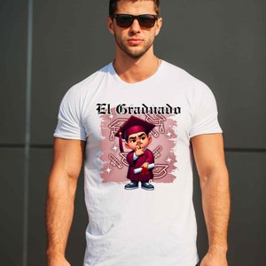 El Graduado PNG File-digital Chicano Graduate Burgundy Background - Etsy