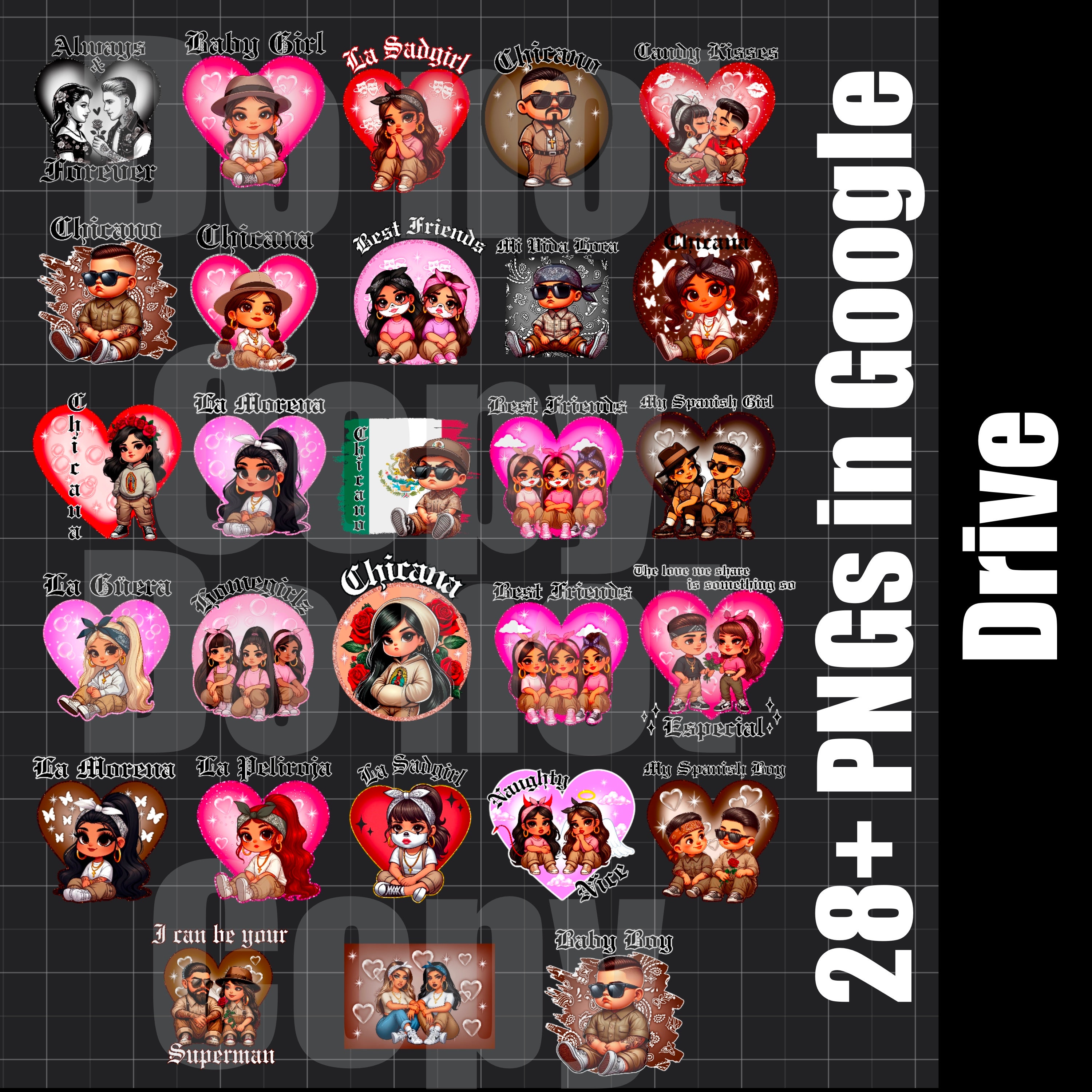 Chicano Cholo Png Bundle Read Description Before Purchase - Etsy