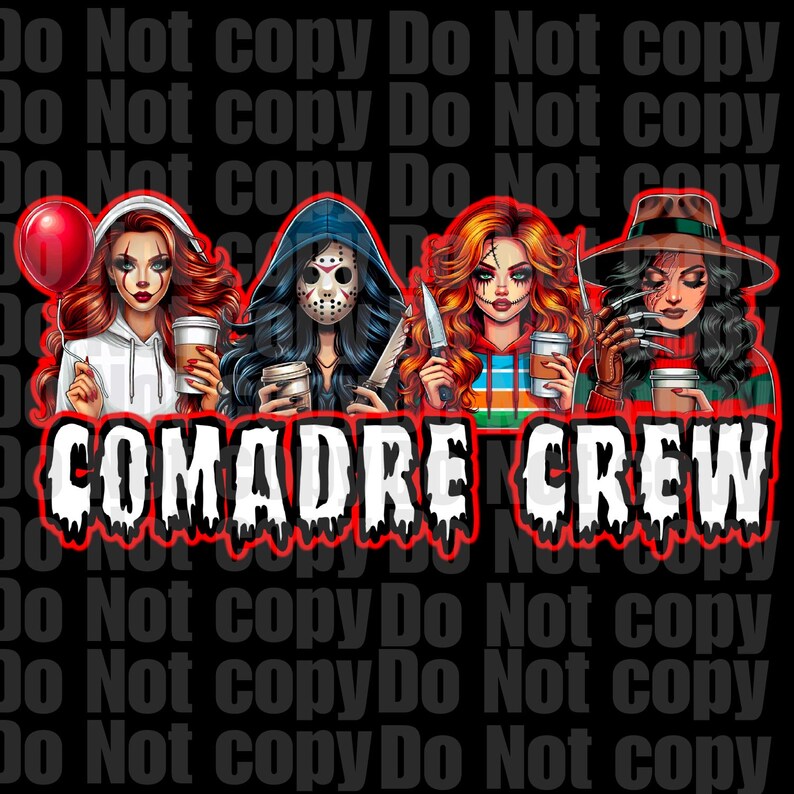 Comadre Crew PNG: Spooky Halloween Horror Girls (digital File) - Etsy
