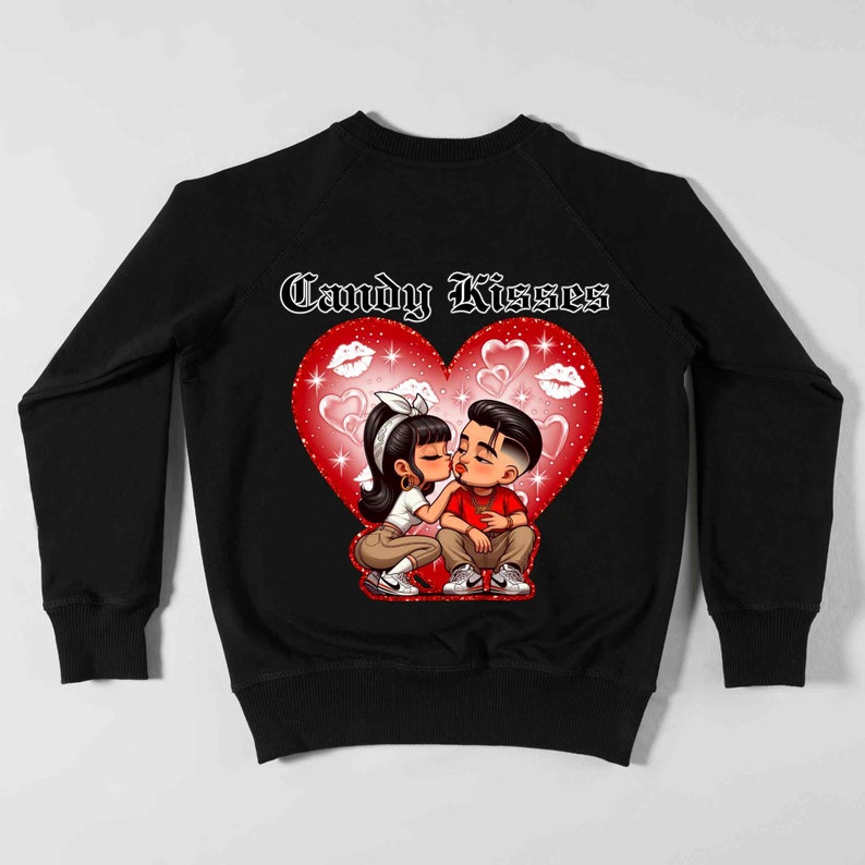 Candy Kisses Png Cute Cholo Couple Valentines Edition - Etsy
