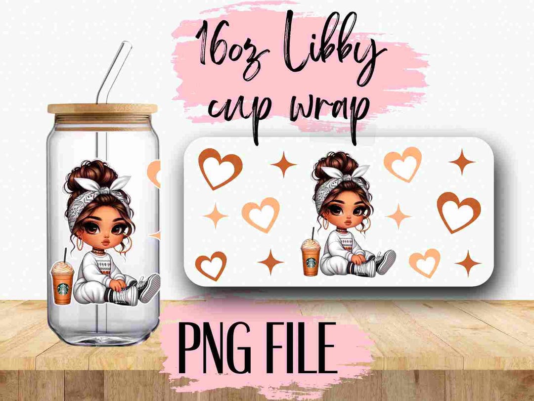 16oz Libbey Cup Wrap PNG FILE Digital Fall Pumpkin Spice Lover - Etsy